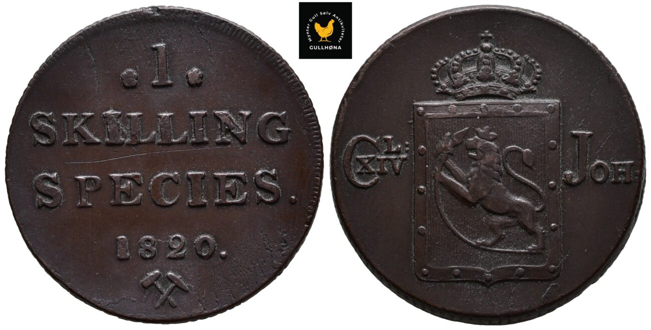 1820 Norge 1 Skilling - Gullhona.no