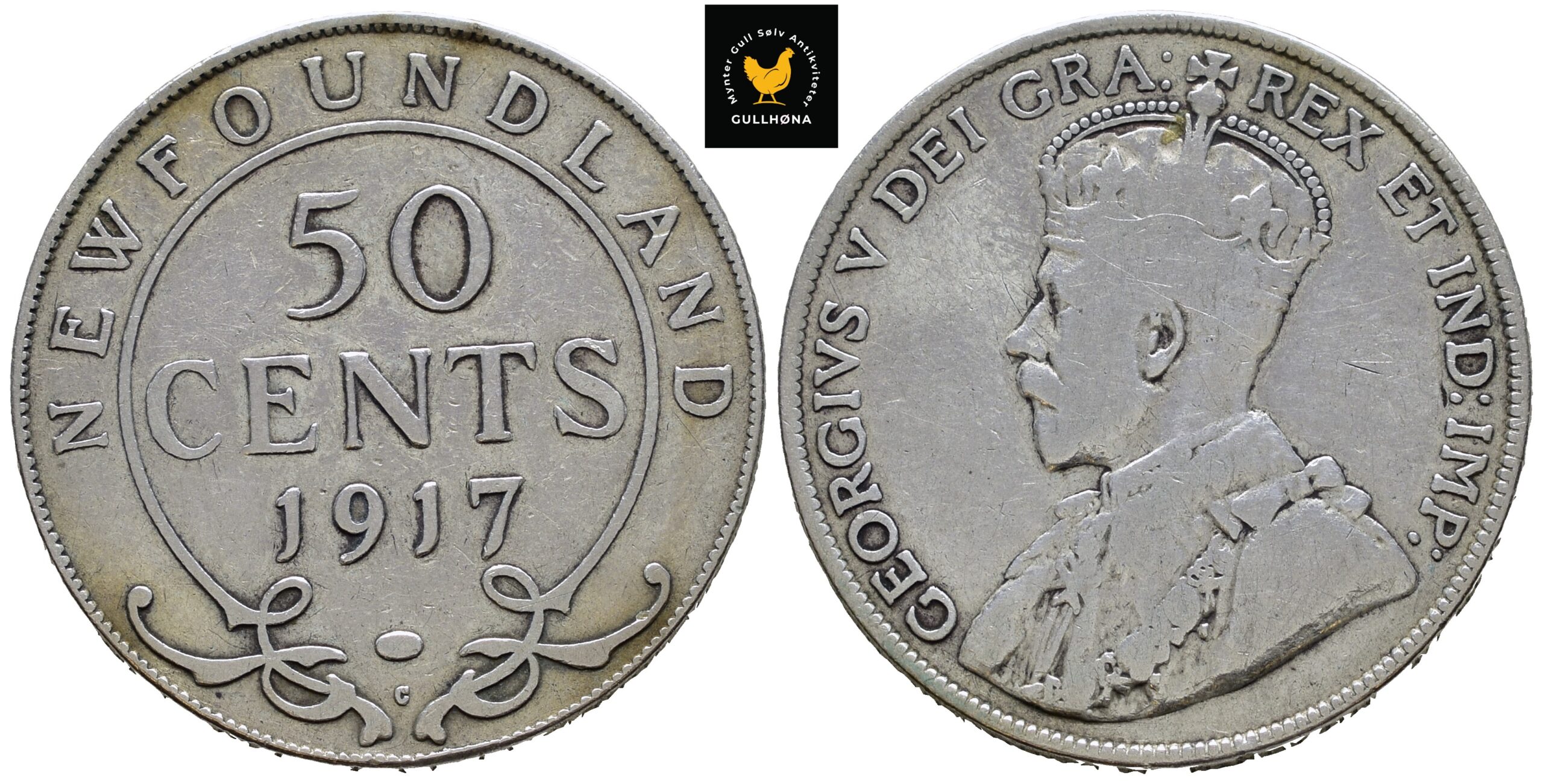 1917 Newfoundland 50 Cents - Gullhona.no